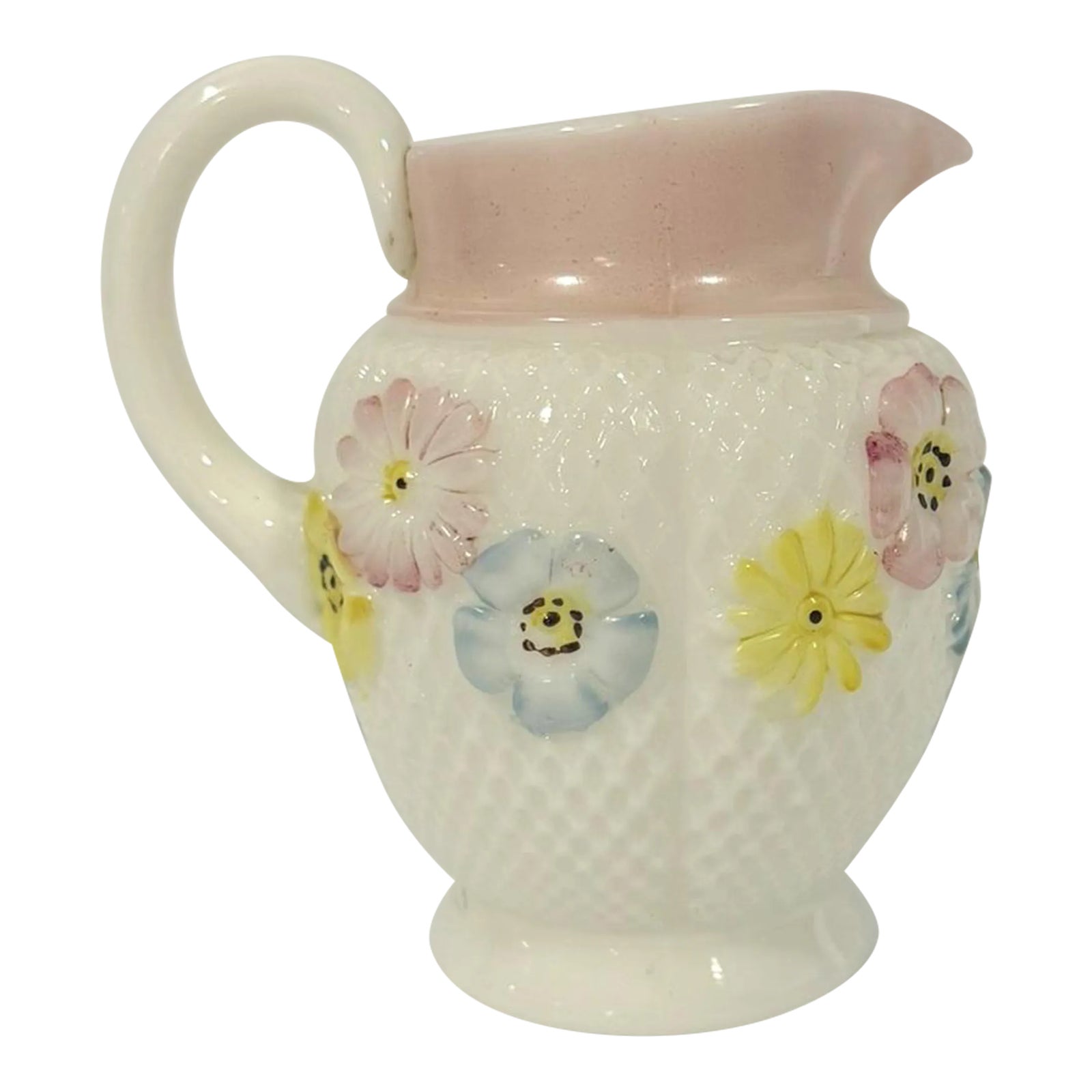 Late 19th Century Cosmos Consolidated Glass Pitcher | Chairish