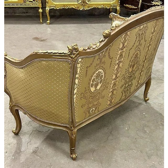 French Baroque Style Gold Sofa | Chairish