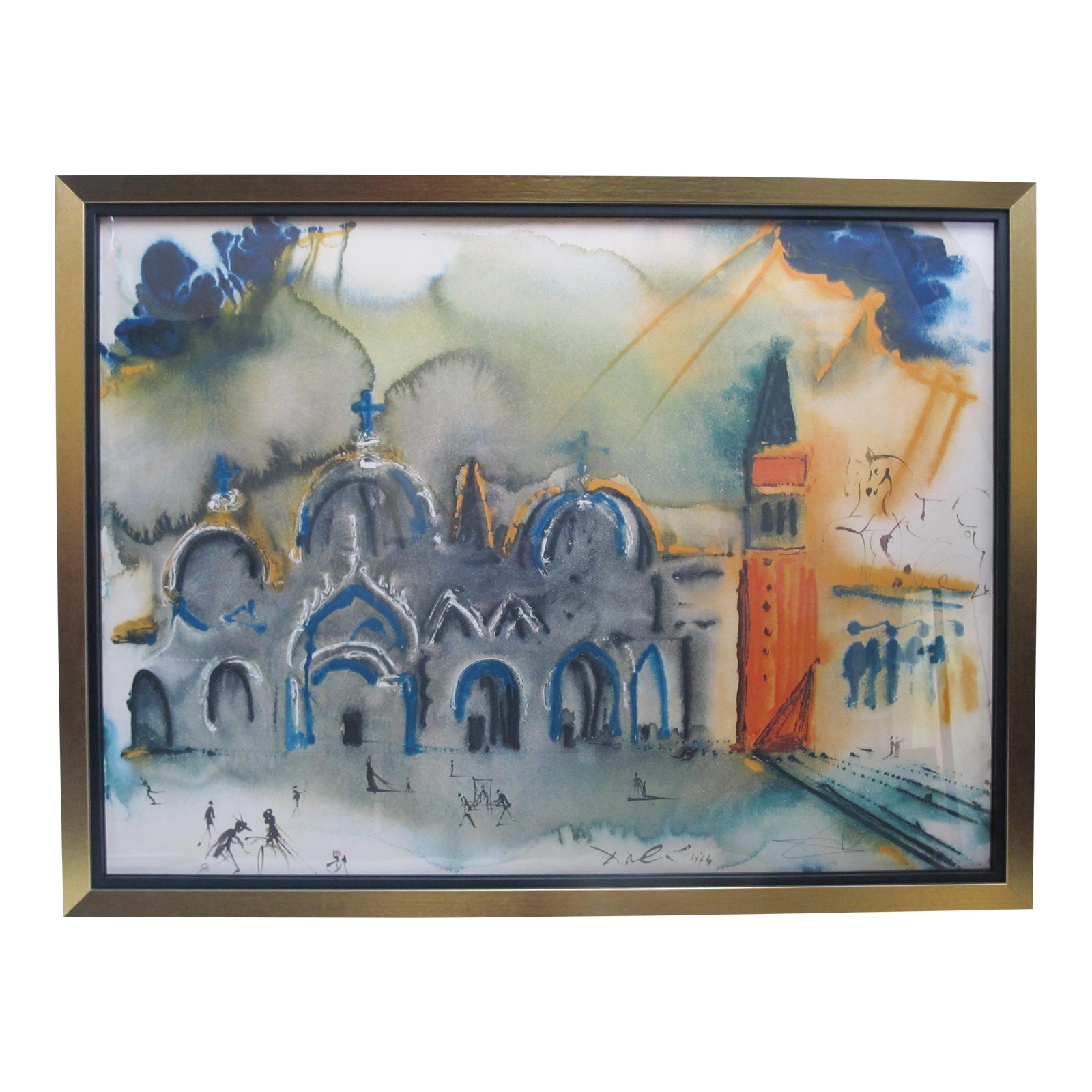Salvador Dali Signed Limited Edition Homage to Venice Framed Lithograph ...