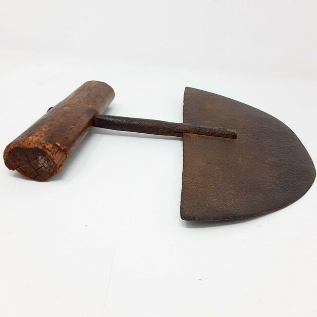 Early 20th Century Rustic Hand Forged Food Chopper Large Half Moon ...