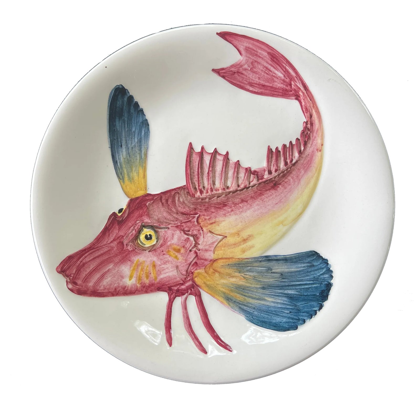 1970s La Galinette French Fish Plate | Chairish