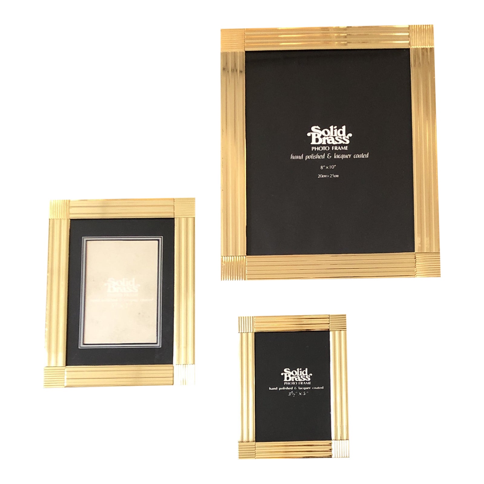 Gallery Wall Collection 3 Vintage Solid Brass Photo Frames -set of 3 ...