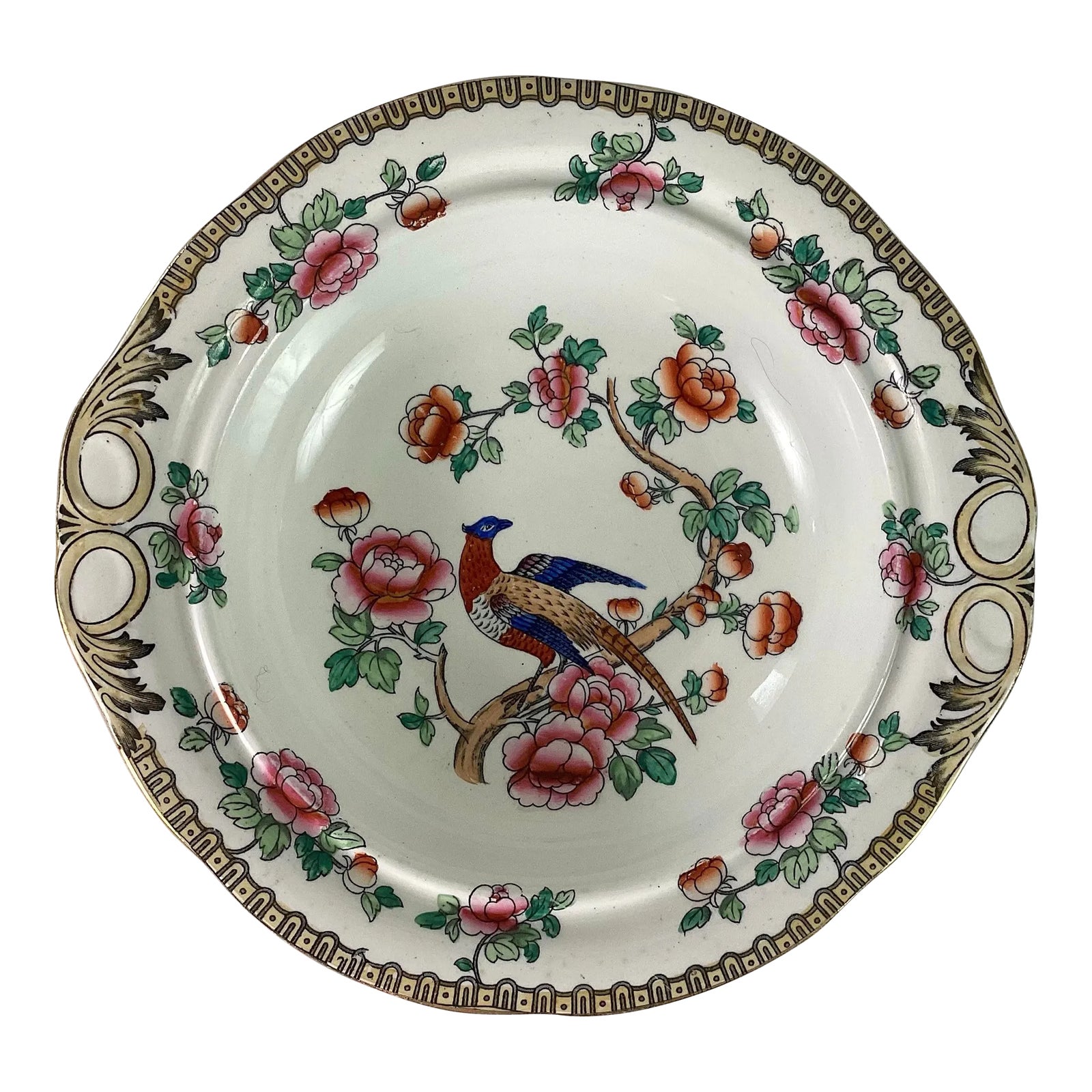 Early 20th Century F. Winkle & Co. Wieldon Ware Pheasant Bowl | Chairish