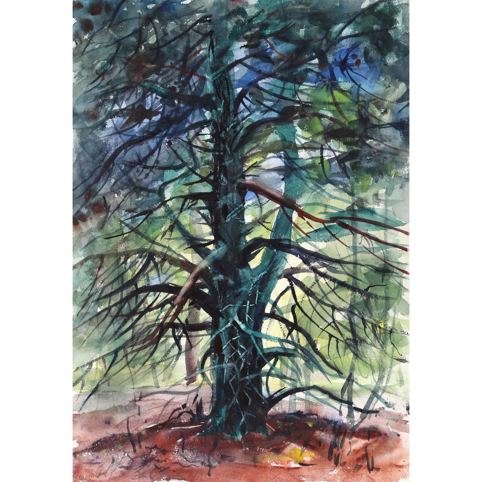 Eve Nethercott, Tree (P5.61), Watercolor on Paper | Chairish