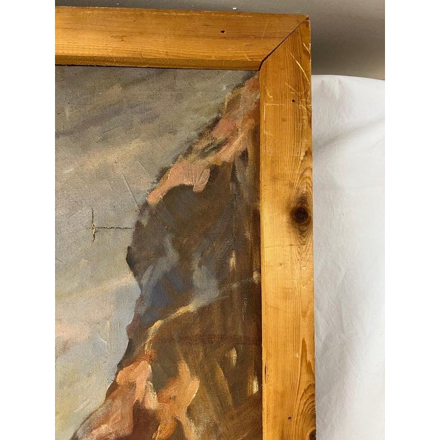 Life-Size Painting of Girl by the Sea | Chairish