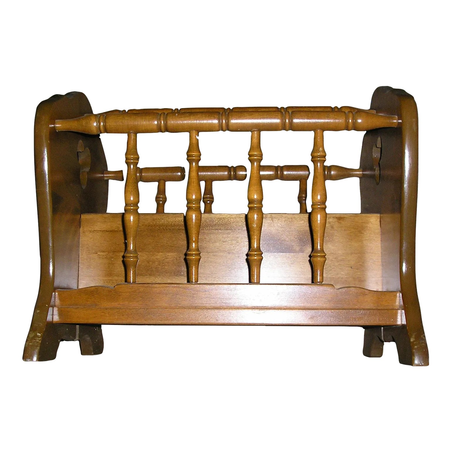 Ethan Allan Maple Magazine Rack | Chairish