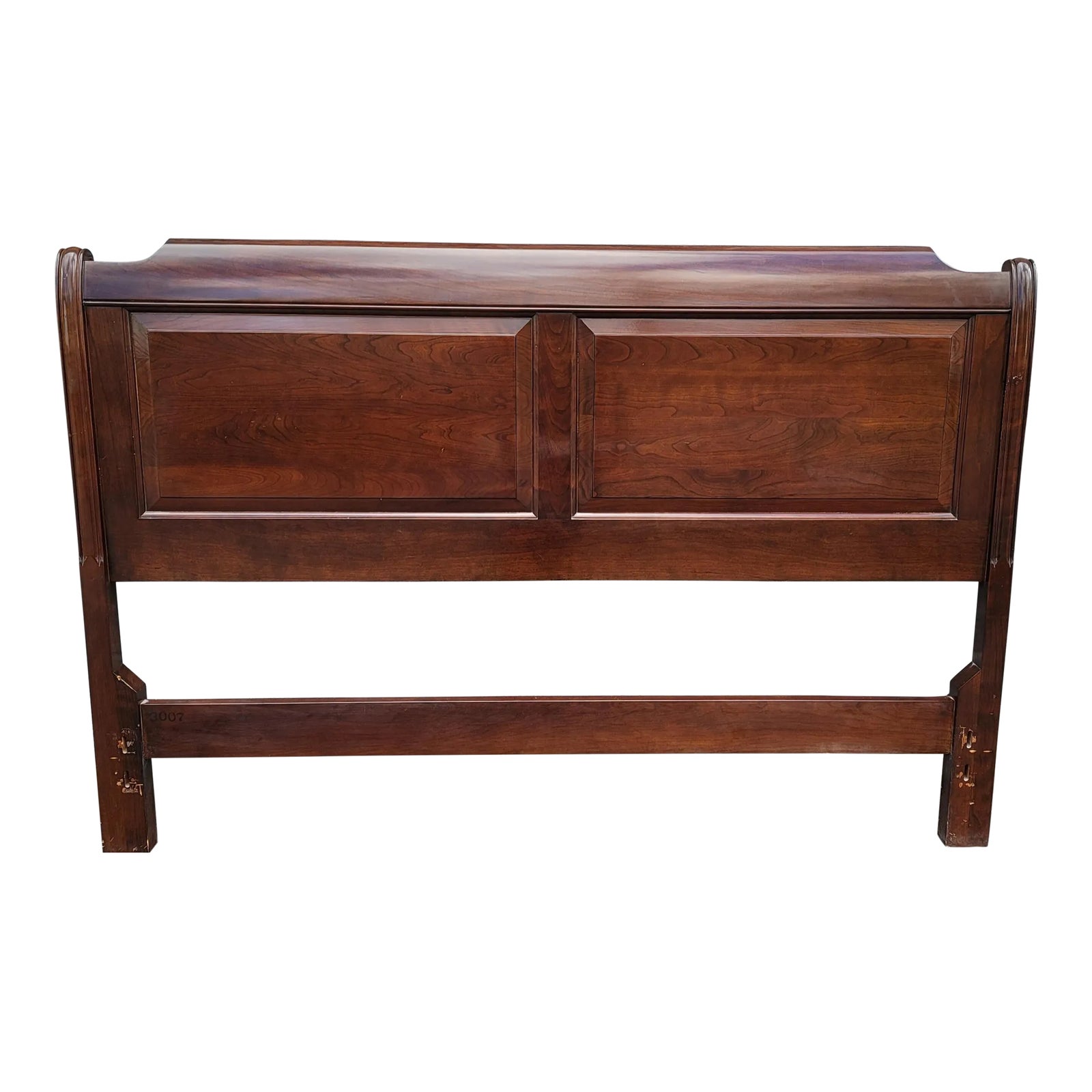 Stickley Solid Dark Cherry Panels Full Size Headboard | Chairish