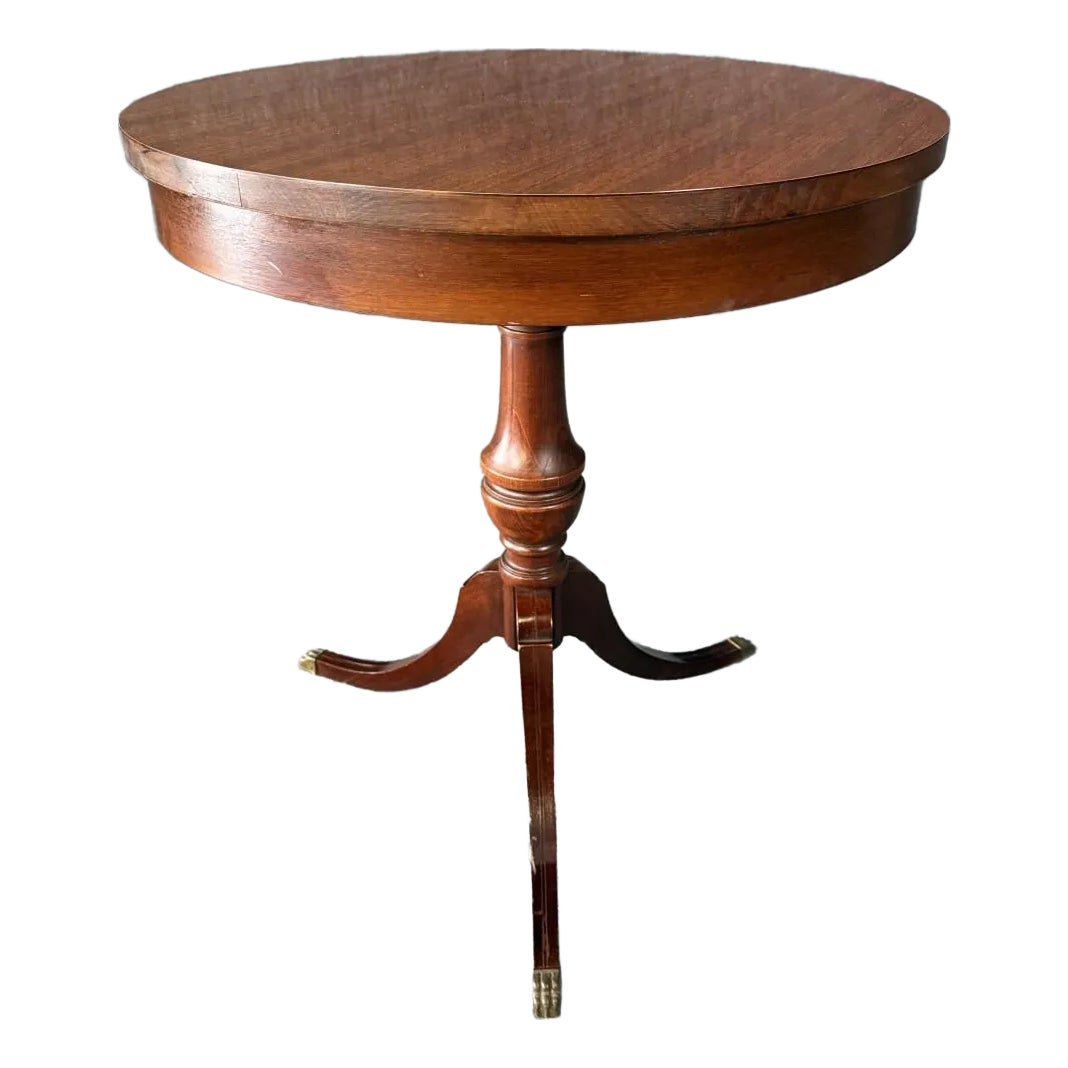 Vintage Mersman Mahogany Round End Table | Chairish