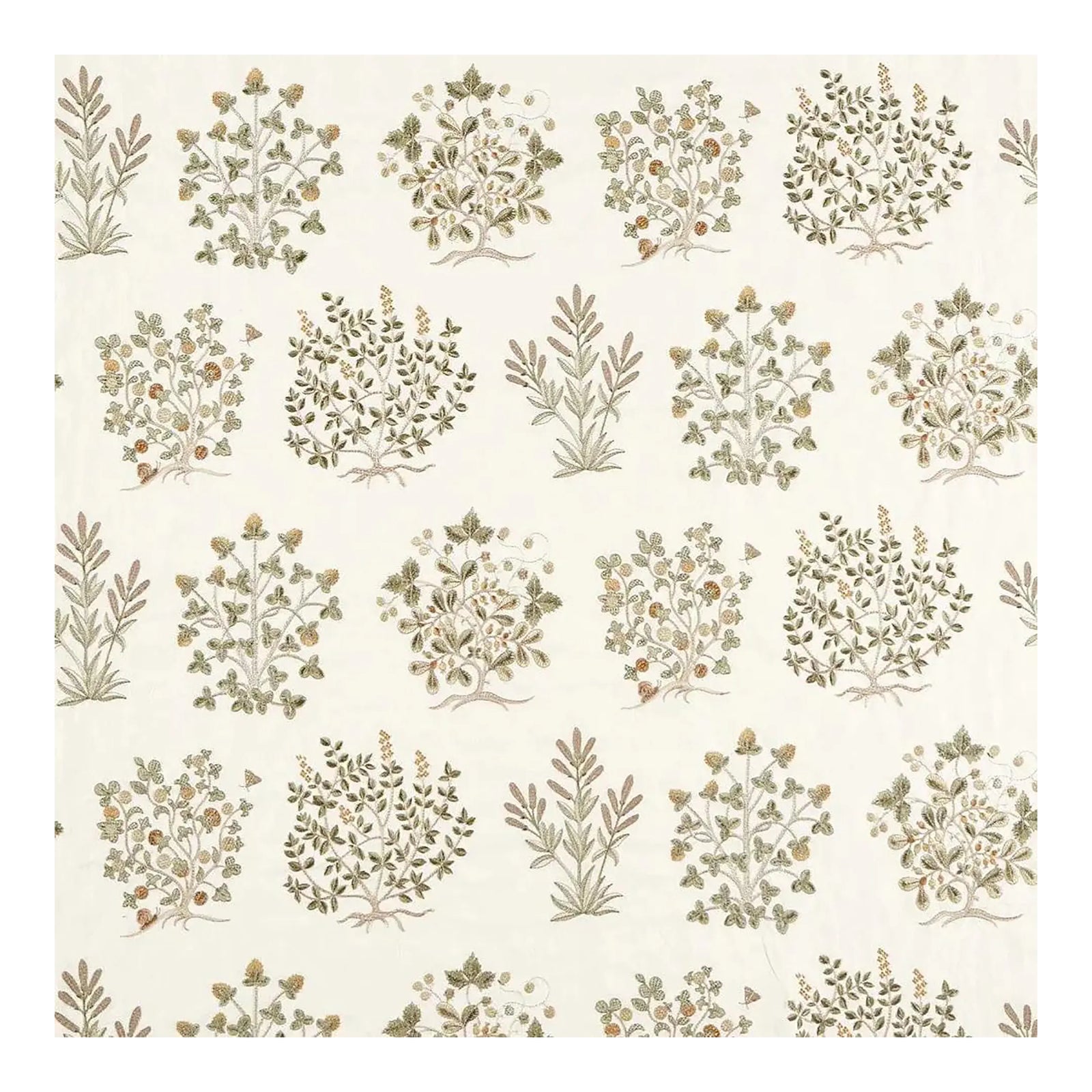 Sanderson Thyme Walk Fabric in Lichen/Gooseberry - a sample | Chairish