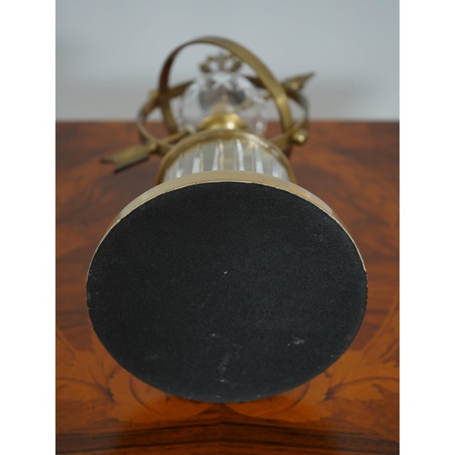 Quality Brass & Crystal Sphere & Arrow Art Sculpture | Chairish