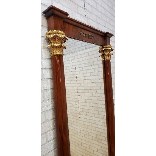 Antique Empire Mahogany Gold Gilded Corinthian Column Topped Platform ...