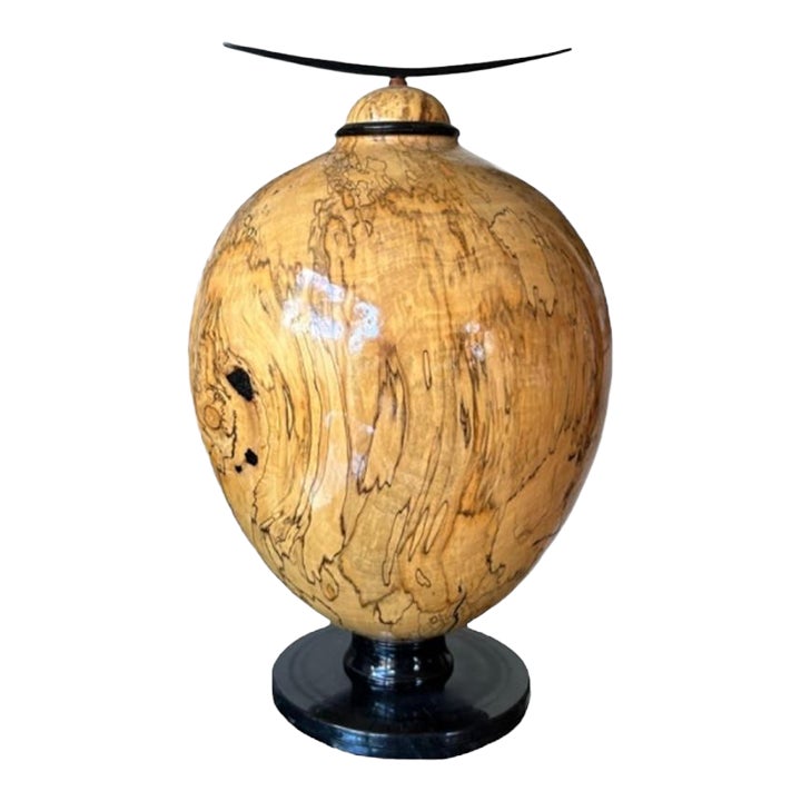 Vintage 2007 John Malcolm Spalted Red Maple Sculpture Vessel | Chairish