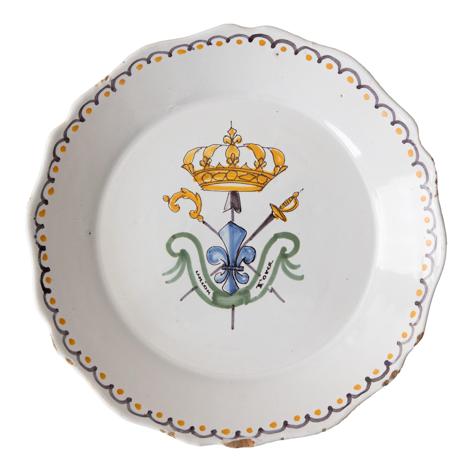 18th Century Nevers Revolutionary Polychrome Tin-Glazed Faïence ...
