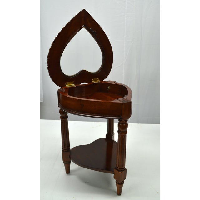 Heart Shaped Display Case Accent Table | Chairish