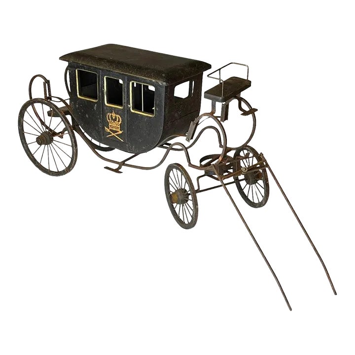 Antique Model of a Wooden and Metal Horse Carriage in 18th Century ...