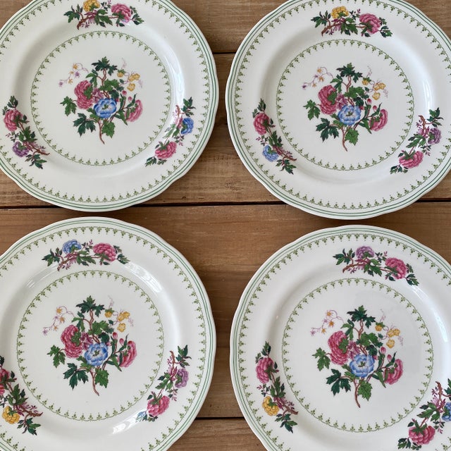 Antique Copeland Spode for Davis Collamore & Co. New York Floral Plates ...
