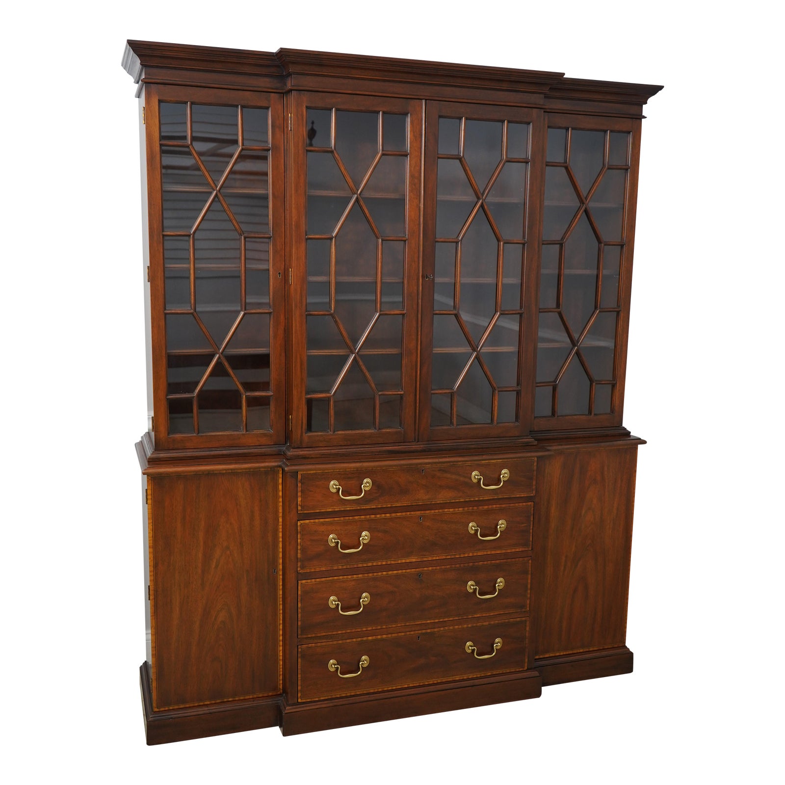 Henkel Harris 4 Door Mahogany London Breakfront | Chairish
