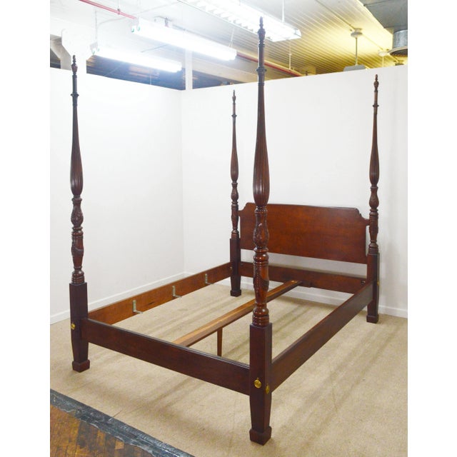 Henredon Mahogany Queen Poster Bed | Chairish