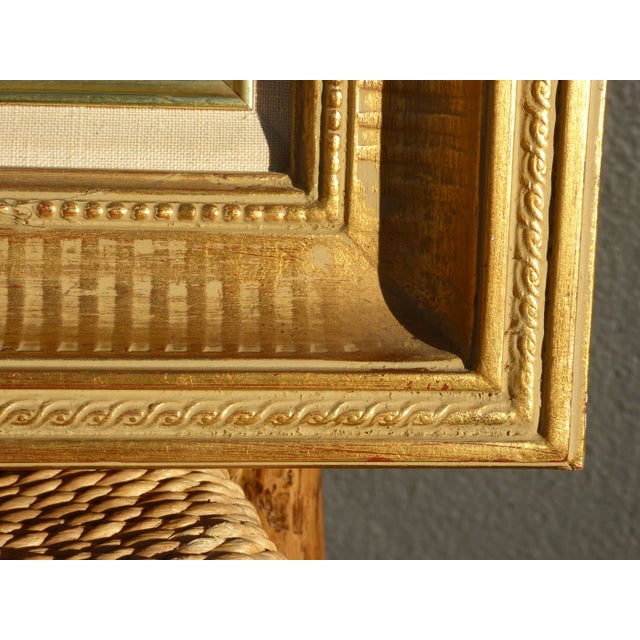 David Karp Woman W Umbrella Child Garden Scene Enamel on Copper ...