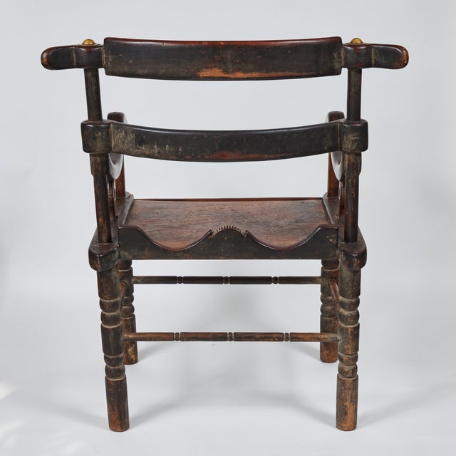 Vintage Hand Carved African Baule Tribal Chair | Chairish