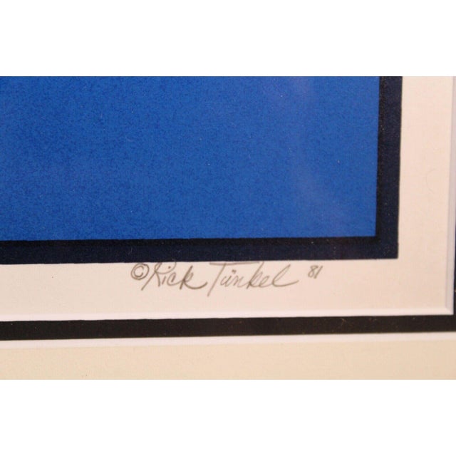 1981 Postmodern Op Art Abstract Geometric 3D Framed Serigraph 2/250 by ...