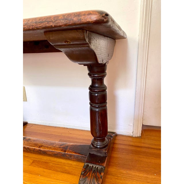Antique Spanish Walnut Entryway Table | Chairish