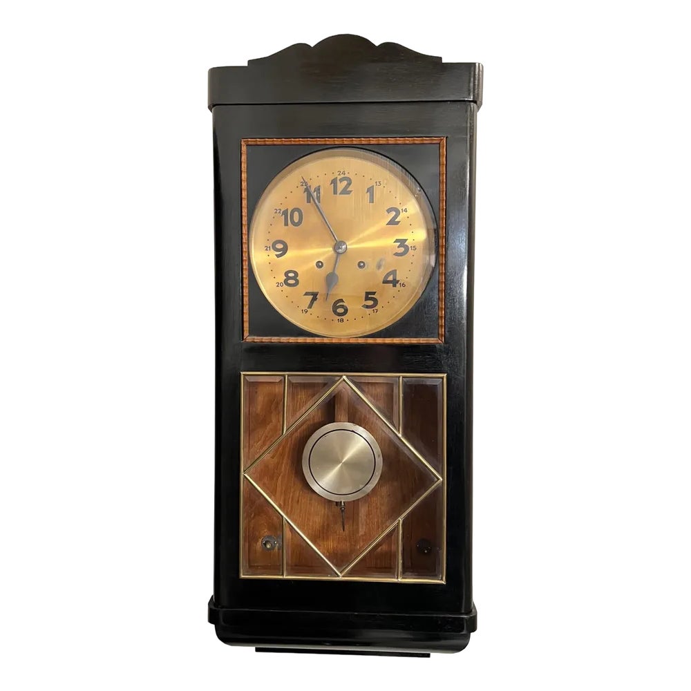 Antique Walnut Clock, 1920s | Chairish