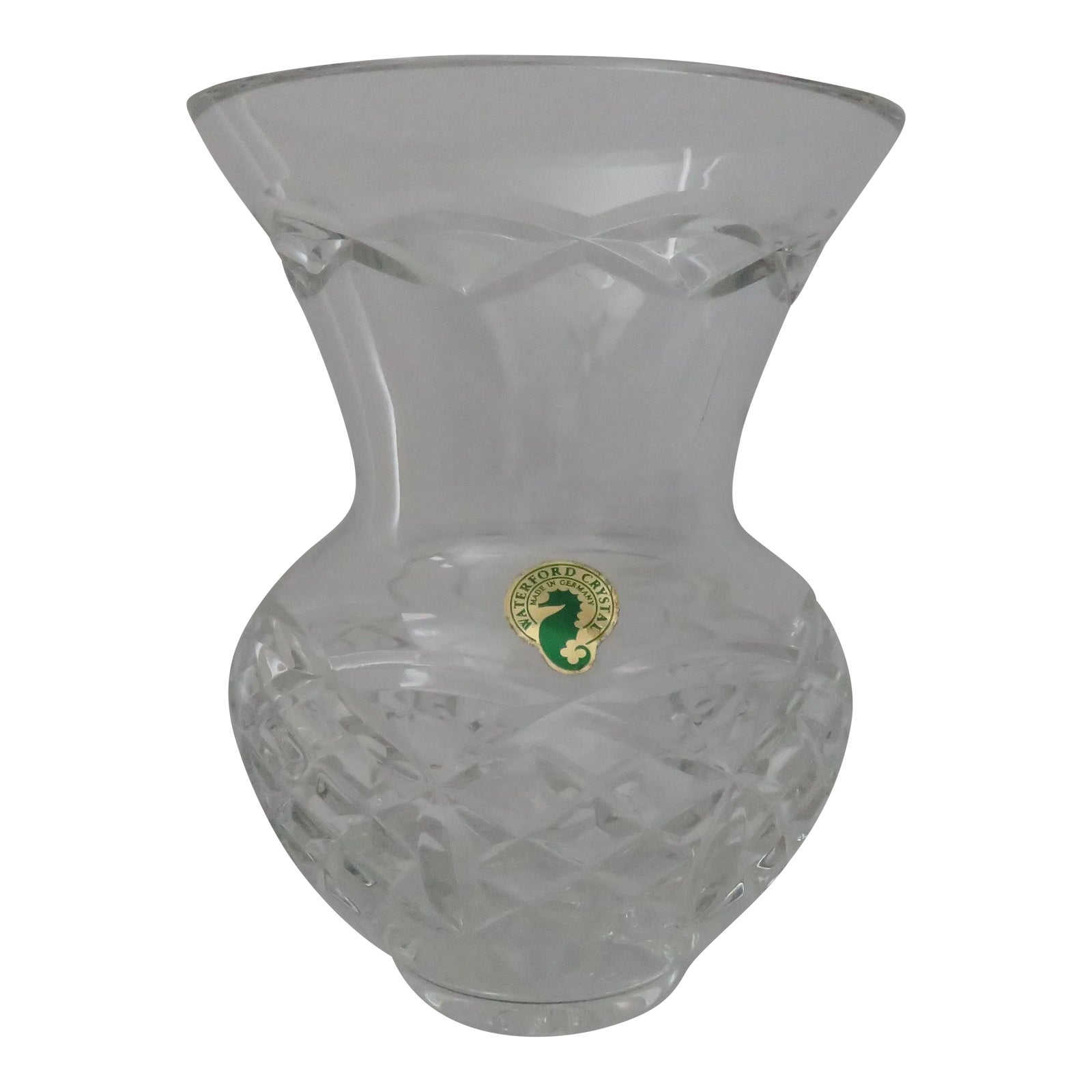 Late 20th Century Waterford Crystal Kieran Vase Cross & Garland Cut ...