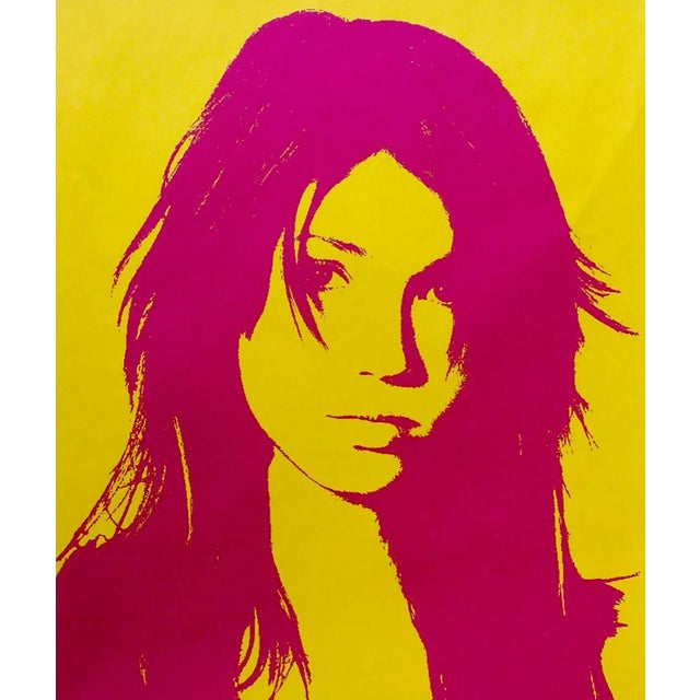 Pop Art Portrait Yellow Pink Portrait Print | Chairish