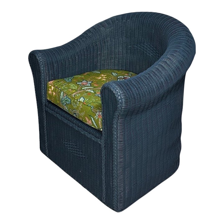 Handmade Rattan Wicker Chair in Luxury Italian Paint Matched Stiffkey ...