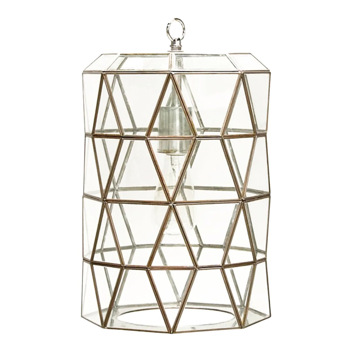Matthew Izzo Home - Mariah Faceted Clear Glass Pendant Light | Chairish