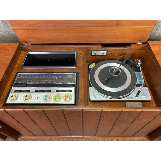 1960s Vintage Mid Century Modern Walnut Stereo Console Credenza by ...