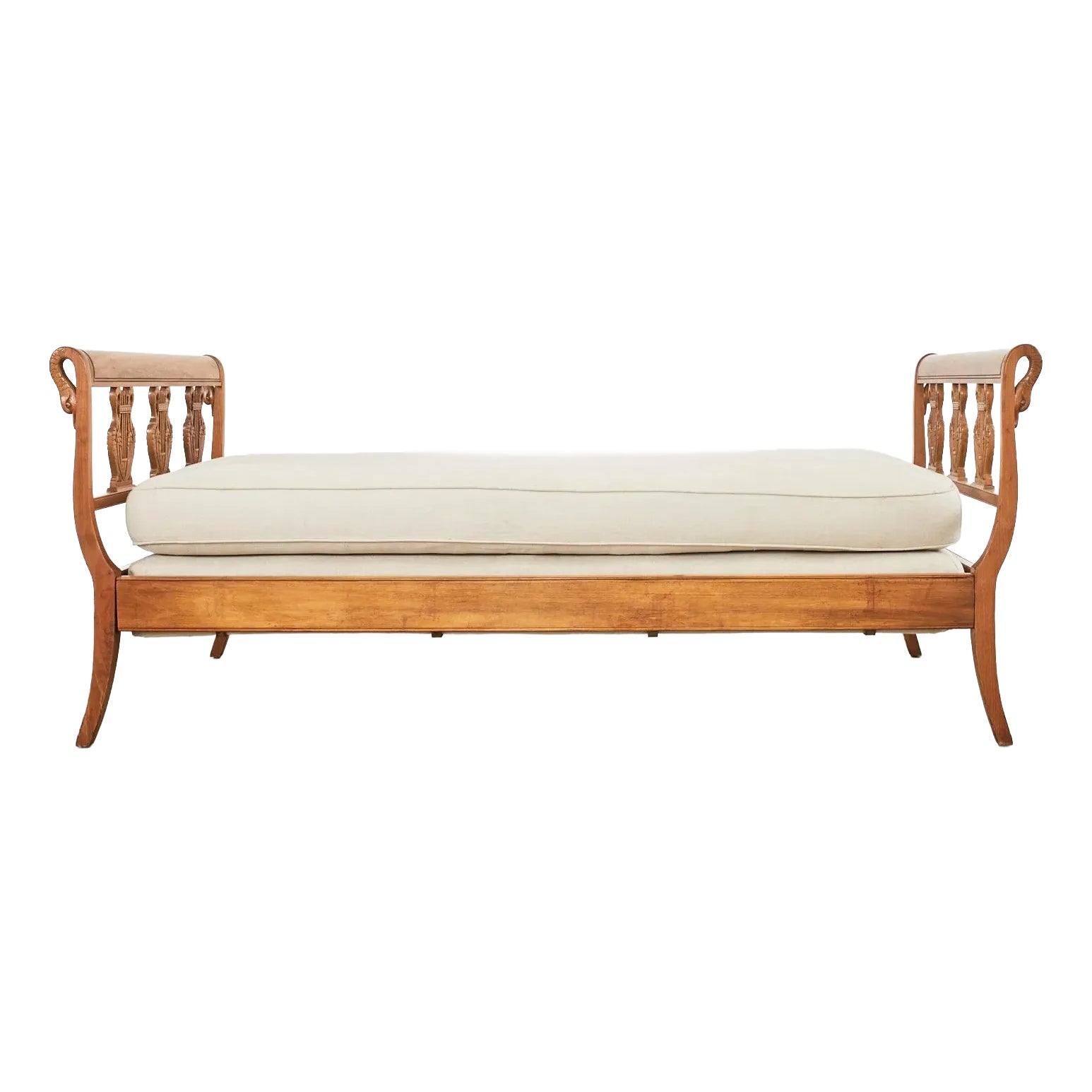 Early 20th Century Neoclassical French Empire Style Swan Neck Daybed ...
