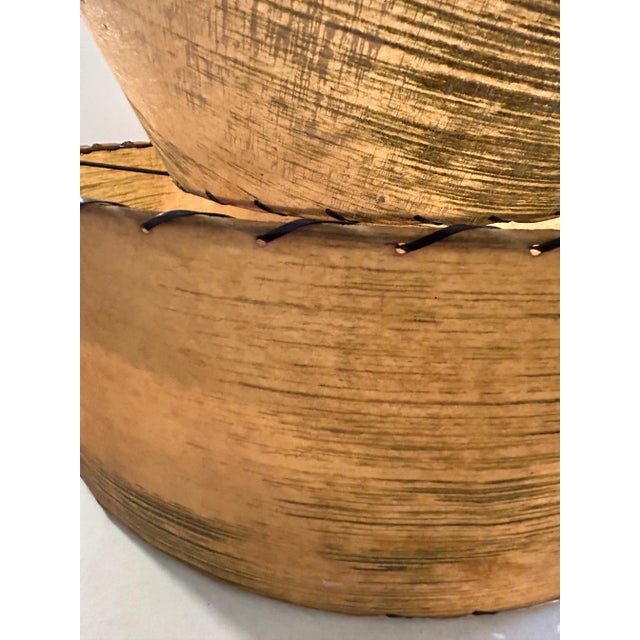 1950s Chalk Plaster Lamp With Original Shade | Chairish