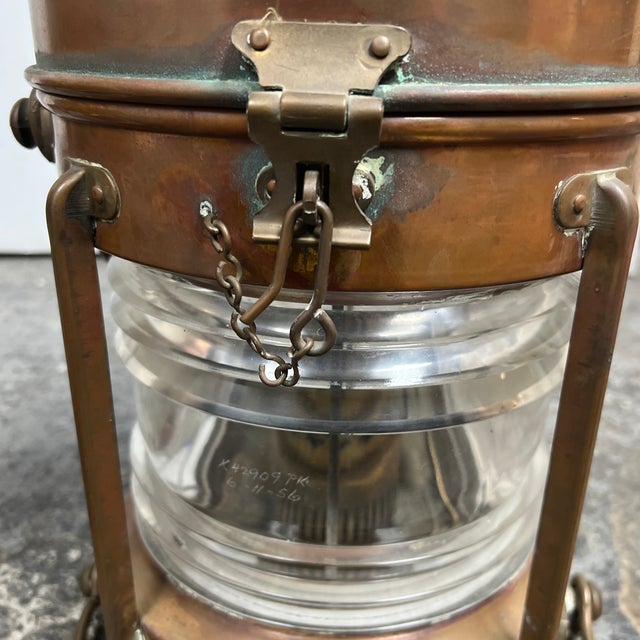 1950's Solid Copper Ship's British Maritime Anchor Lantern by Meteorite ...
