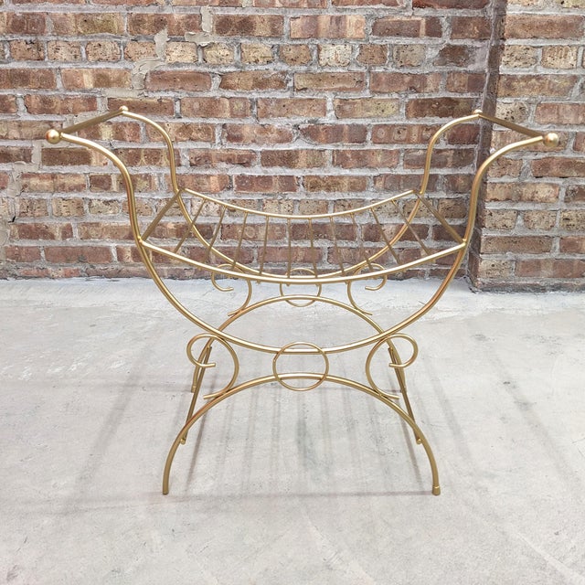 1980s Hollywood Regency Vintage Vanity Bench | Chairish