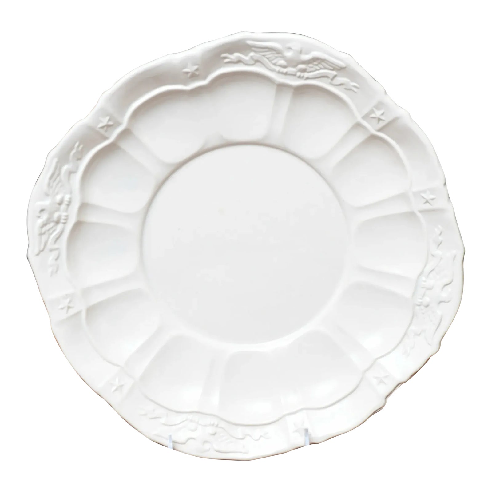 1950s Lane & Co Van Nuys California Eagle Stars White Ceramic Scalloped ...