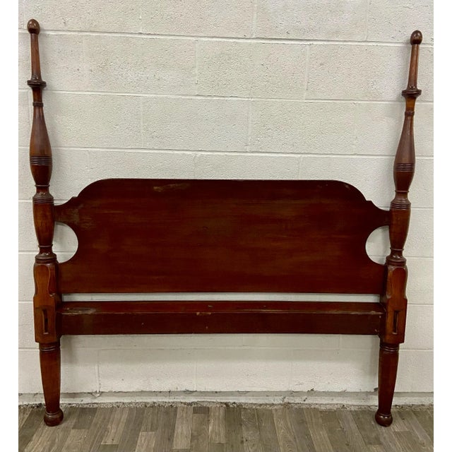 Vintage Full Size Traditional Poster Headboard and Footboard With Acorn ...