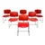 Set of 6 Vintage Steelcase Max-Stacker Red Stackable Modern Chairs ...