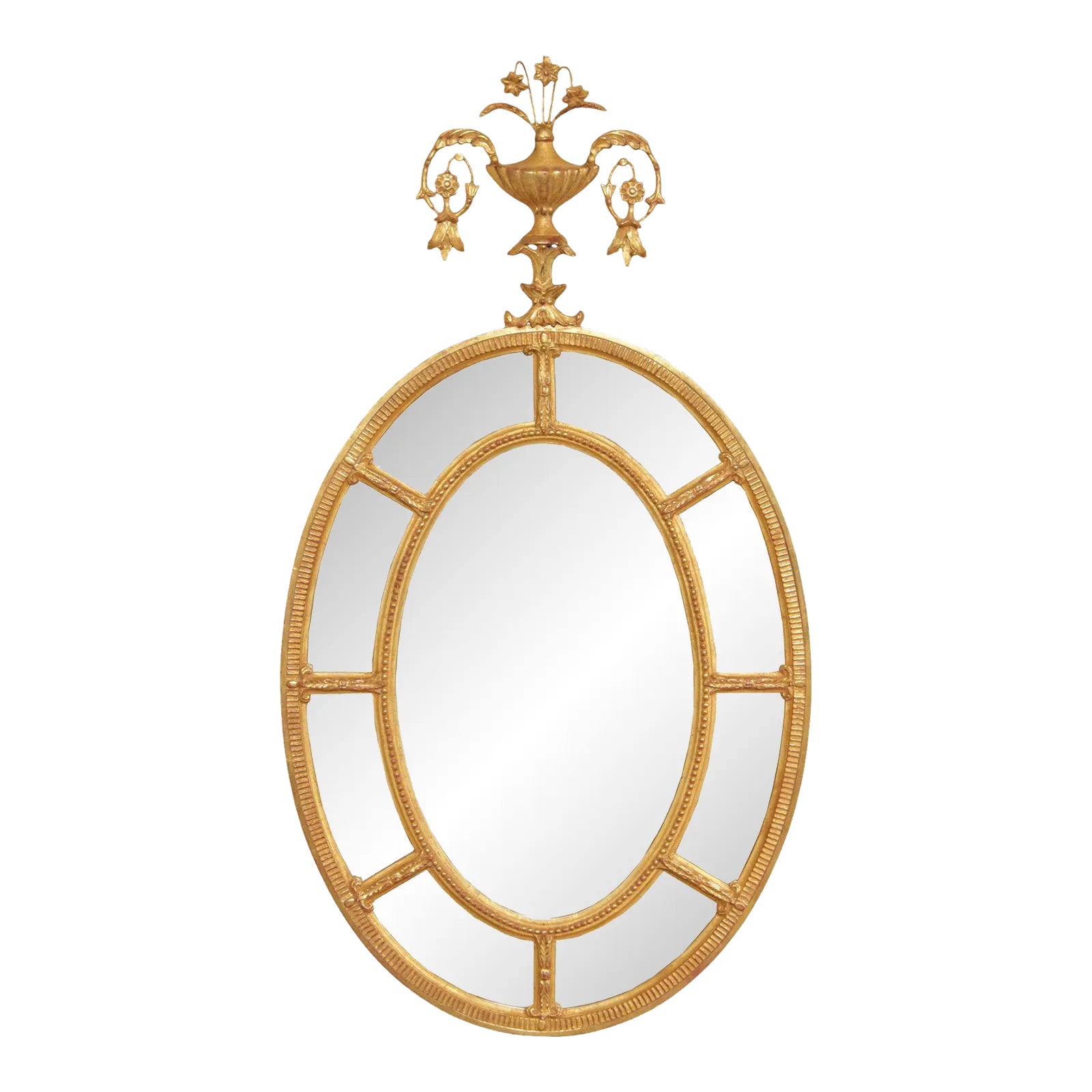 Mid 20th Century Friedman Brothers Adams Style Oval Gilt Wall Mirror ...