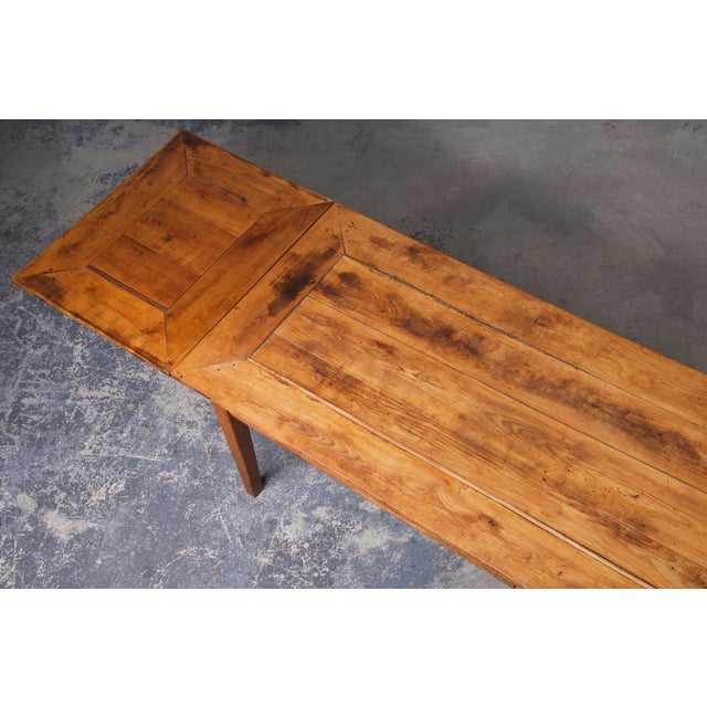 Antique Country French Farmhouse Maple Extendable Kitchen Harvest Table ...
