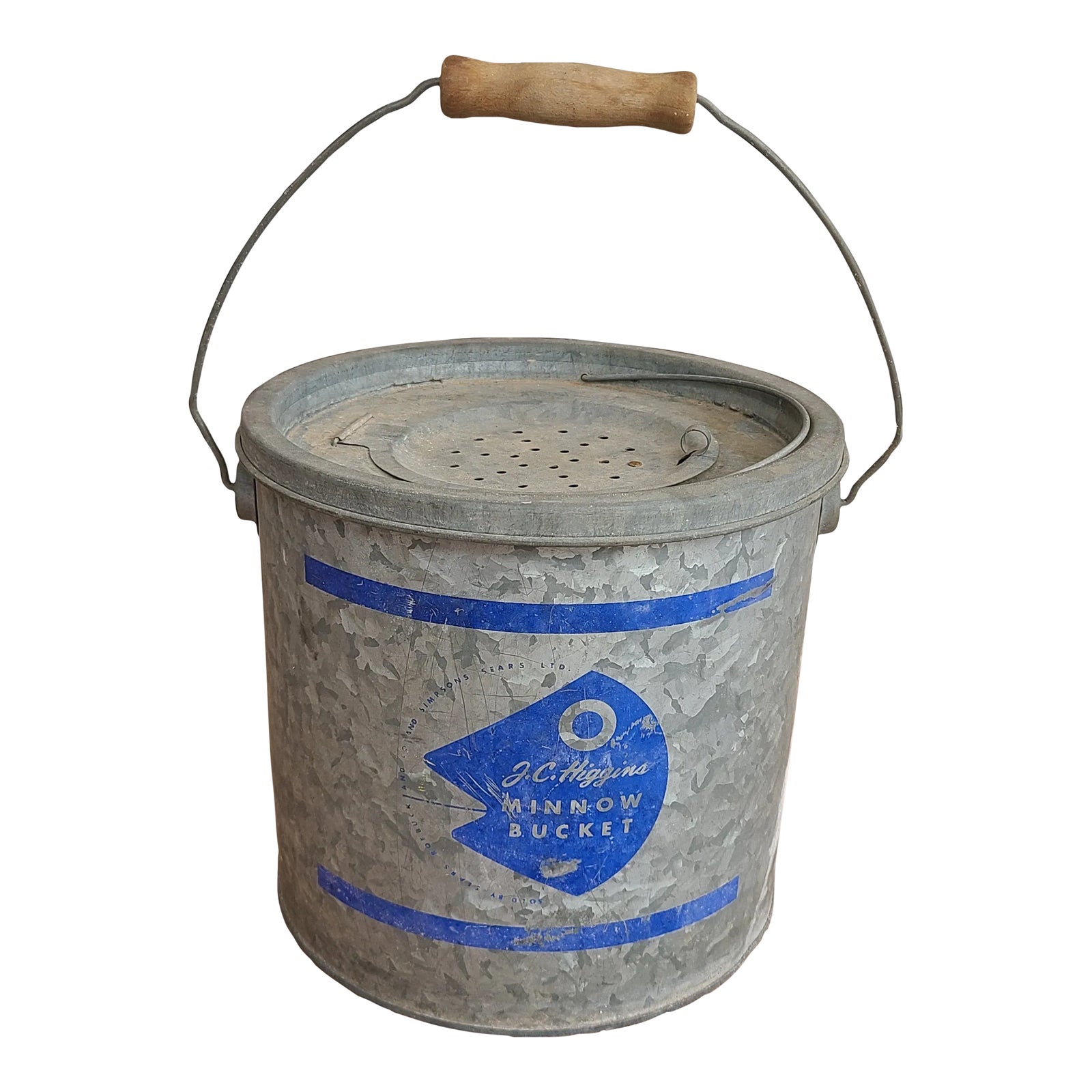 Vintage Galvanized Minnow Bucket | Chairish