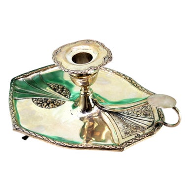 Gilded Silver Paddle with Raised Floral Motifs | Chairish