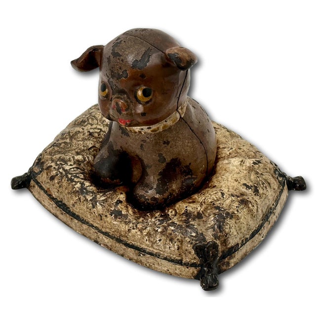 Rare Antique Hubley Mfg. Co. Model #32 "Fido on Pillow" Puppy Dog Cast ...