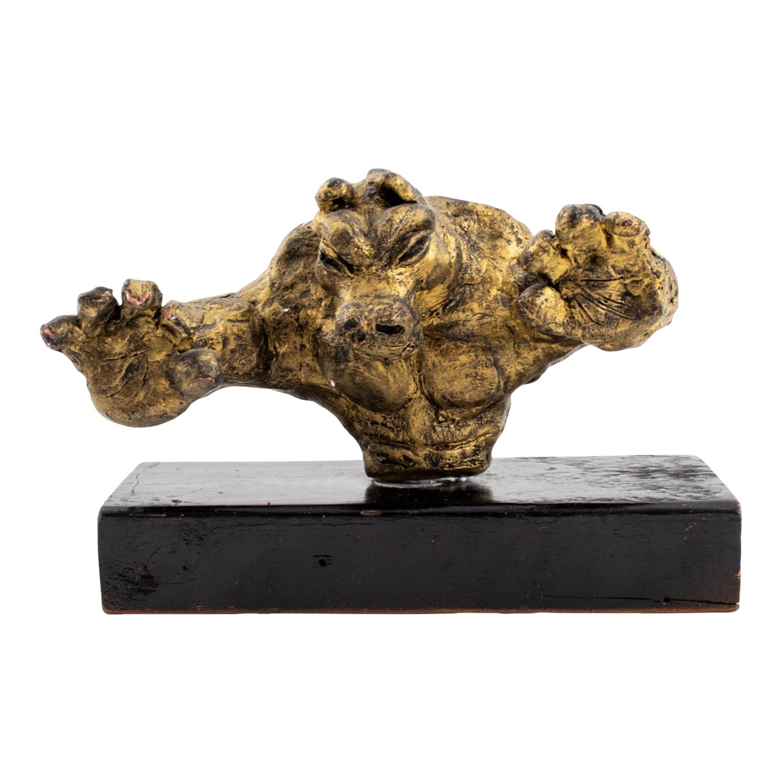 Beefed Up Bull Fighting Ceramic Bust Sculpture | Chairish