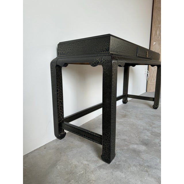 Vintage Asian Ming - Style Black Console or Sofa Table by Lane | Chairish