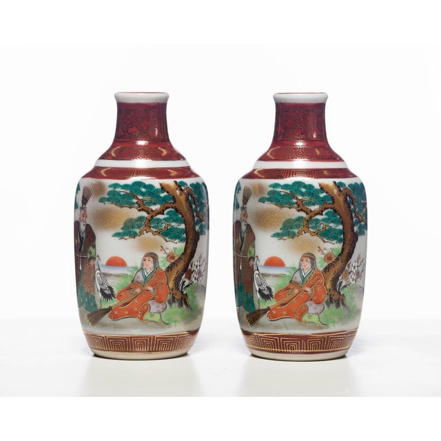 Antique Japanese Kutani Tozan Meiji-Era Hexagonal Gilded Porcelain ...