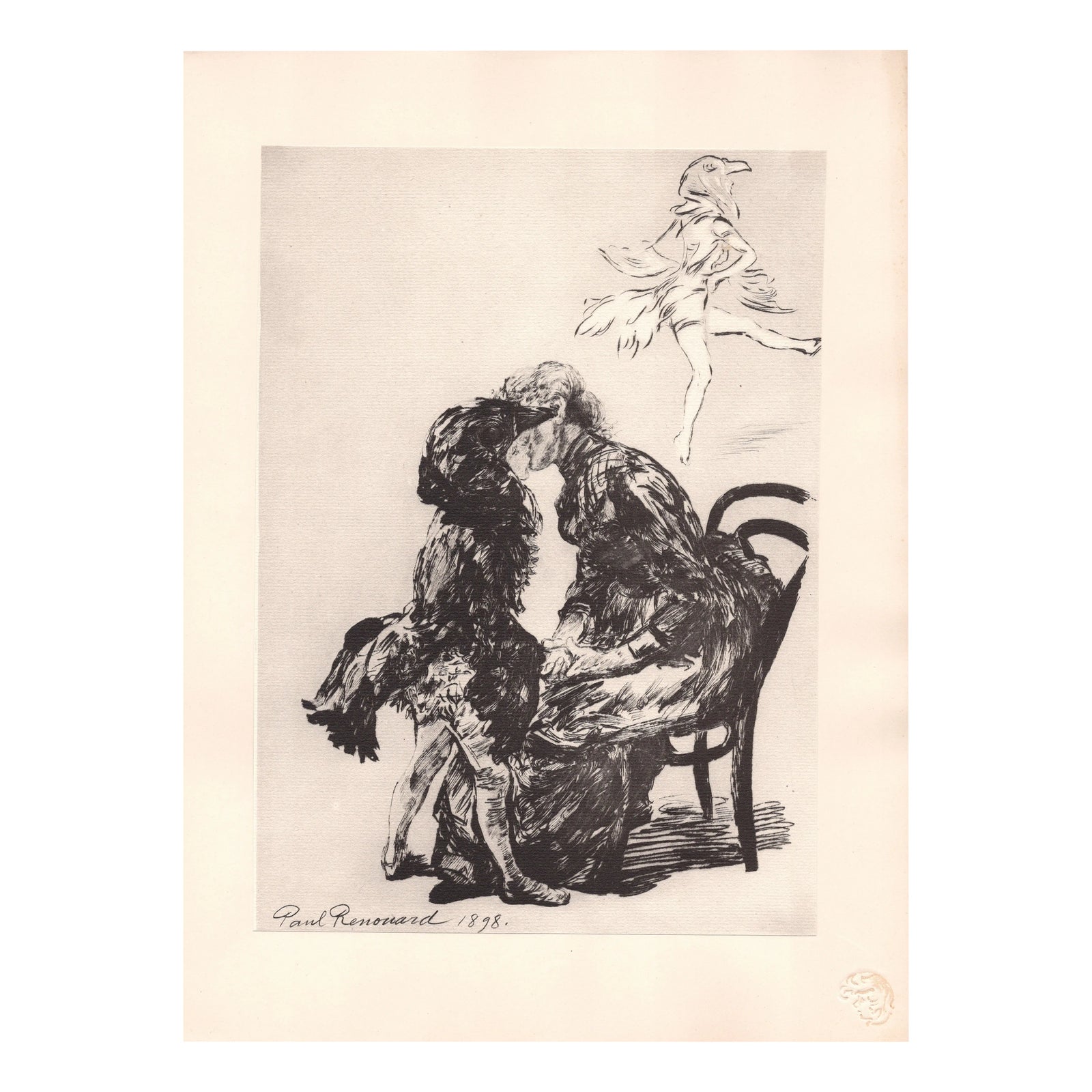 Paul Renouard, Avant Le Ballet, 1898, Original Lithograph | Chairish