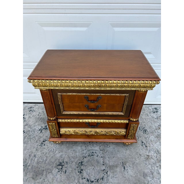 1990s Pulaski Bellissimo Italian Provincial Ornate Nightstand/Chest/End ...