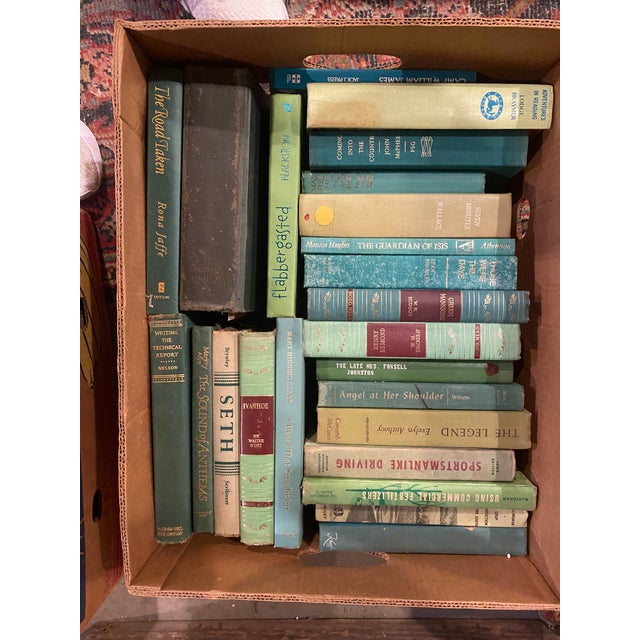 Vintage Late 20th Century Green Books - Set of 10 | Chairish